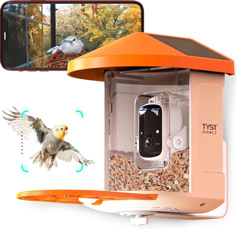 Bilantan Metal Smart Bird Feeder With Camera Solar Powered