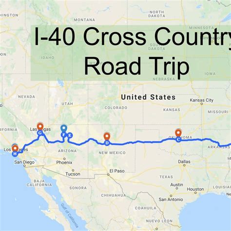 Interstate Hwy 40 Map