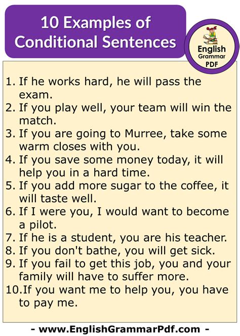 Examples Of First Conditional Sentences At George Ochoa Blog