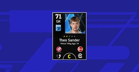 Theo Sander Показатели Efootball