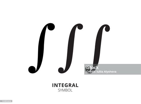 Integral Symbol Integral Icon Isolated On White Background Math Sign