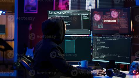 Hacker Getting Angry After Failing To Successfully Develop Spyware Software Stealing Data