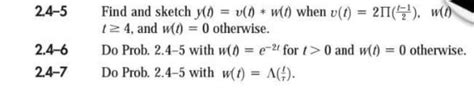 Solved 2 4 5 Find And Sketch Y T V T W T When Chegg Com