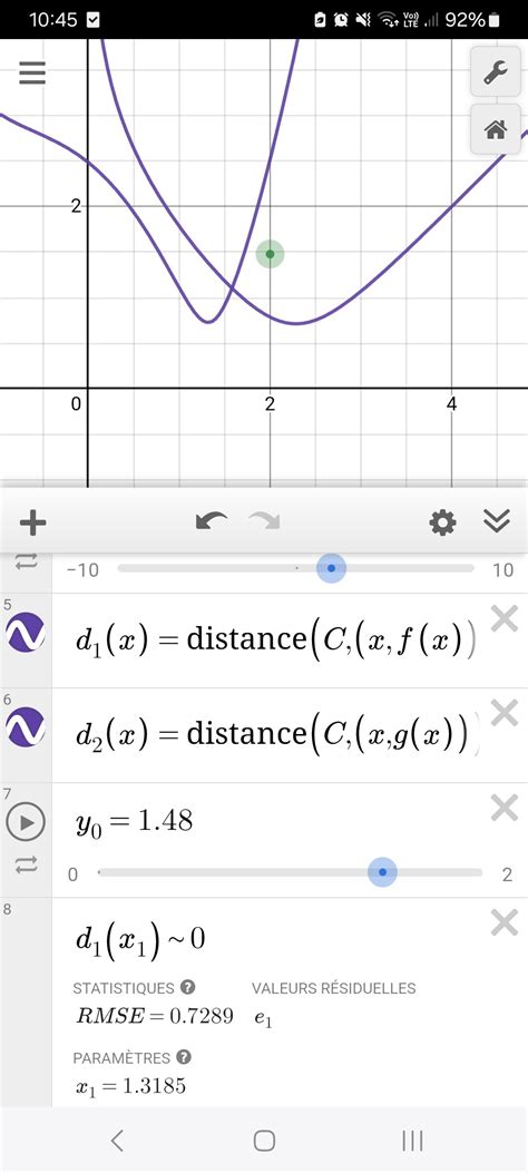How To Make Desmos Automatically Find The Biggest Circle That Fits Between 2 Curves Depending On