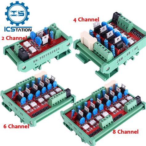 2 4 6 8 Channel PLC AC Amplifier Board Input Signal 0V 24V Non Contact Solid State Relay Module