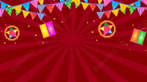 New Year Festival Red Cute Cambodia Colored Flag Powerpoint Background For Free Download