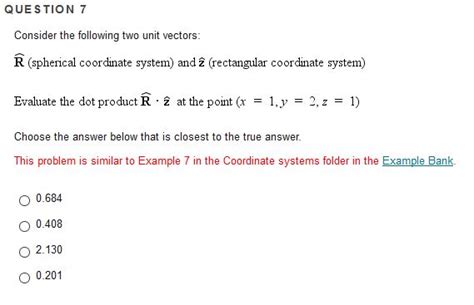 Solved QUESTION Consider The Following Two Unit Vectors R Chegg