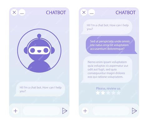 Premium Vector Chatbot Window With Start Page User Interface Of Application With Online