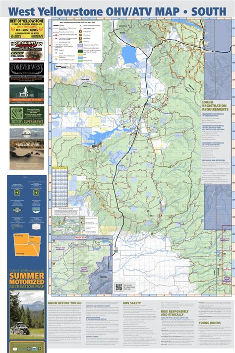 West Yellowstone Motorized Trail Map South By Montanagps Avenza Maps