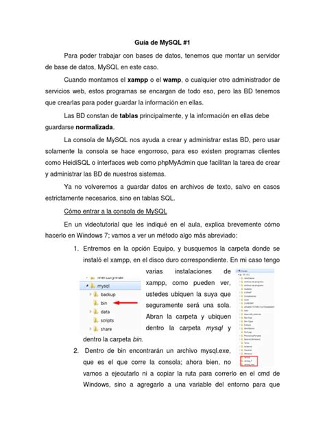Guia Basica De Mysql 1 Pdf Mi Sql Interfaz De Línea De Comando