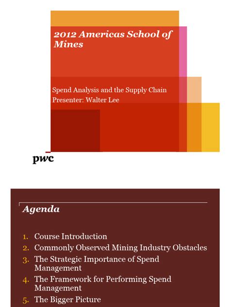 Pwc Spend Analysis Within The Supply Chain Pdf Procurement Analytics