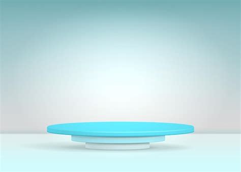 제품 디스플레이 프레 젠 테이 션 3d 현실적인 벡터 일러스트 레이 션에 대 한 실린더 받침대 연단 프리미엄 벡터
