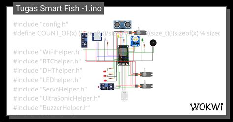 Tugas Smart Fish 1 Ino Wokwi ESP32 STM32 Arduino Simulator