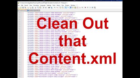 Creating Scenery for MSFS: Clean Out the Content.xml - YouTube
