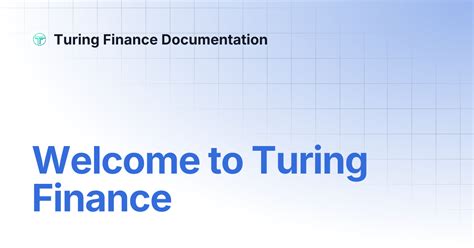 Welcome To Turing Finance Turing Finance Documentation