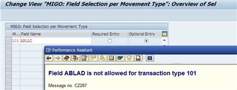 Solved Unloading Point Mandatory Field In Movement Type SAP Community