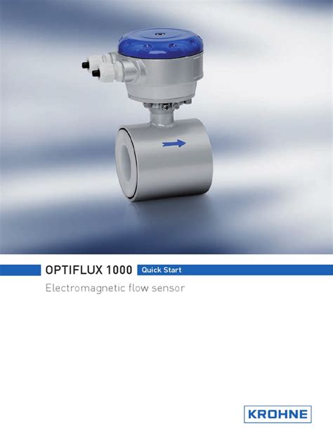 Krohne Optiflux 1000 Electromagnetic Flow Sens Pdf Gas Technologies