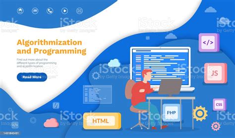 Algorithmization And Programming Landing Page Template Coding