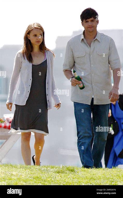 Natalie Portman And Ashton Kutcher Film A Picnic Scene On The Set Of Ivan Reitmans Friends
