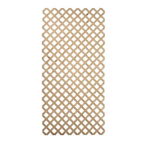 4 Ft X 8 Ft Pressure Treated Pine Wood Garden Lattice Panel 127738