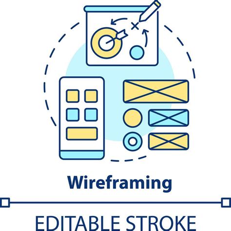 Wireframing Concept Icon Site Architecture Mobile Website Development Abstract Idea Thin Line