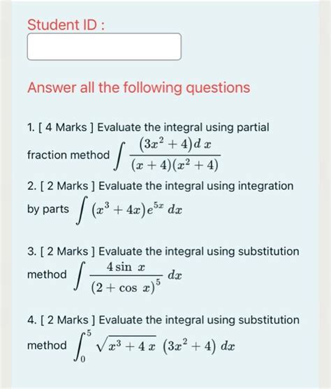 Solved Answer All The Following Questions 1 [ 4 Marks ]