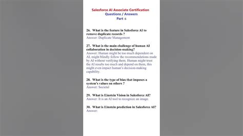 Salesforce Ai Associate Certification Helpful Questions And Answers Part 6 Youtube