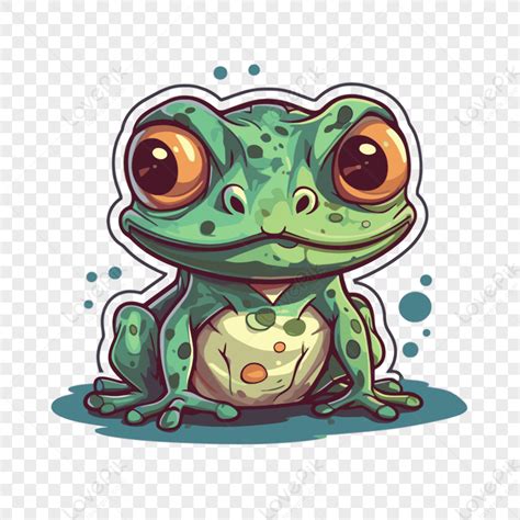 스티커 만화 작은 녹색 개구리 클립 아트 벡터상표 Png 일러스트 무료 다운로드 Lovepik