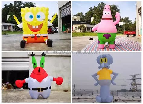 Giant Advertising Inflatable Spongebob Inflatable Cartoon Character For