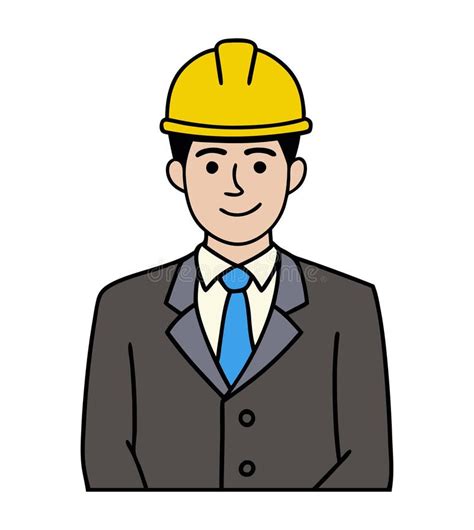 Male Construction Engineer In A Suit Stock Illustration Illustration