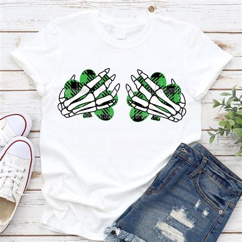 Skeleton Hands Holding Boobs SVG Funny St Patricks Day SVG Etsy