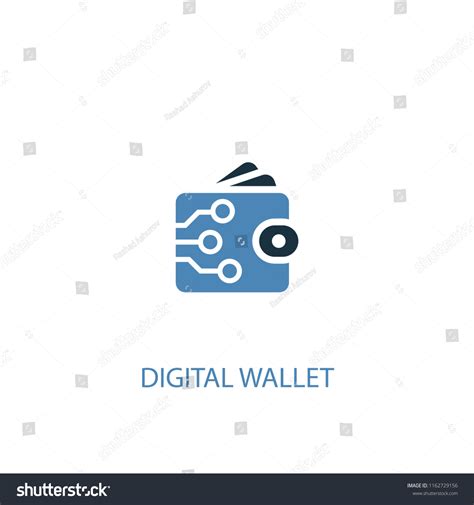 Digital Wallet Concept 2 Colored Icon Stock Vector Royalty Free 1162729156 Shutterstock