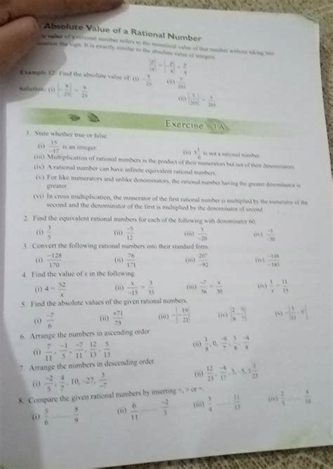 Find The Equivalent Rational Numbers For Each Of The Following With Dewom