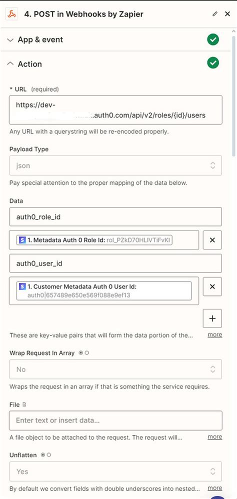 Connect Stripe And Auth0 With Zapier Problem With The Roleid Format