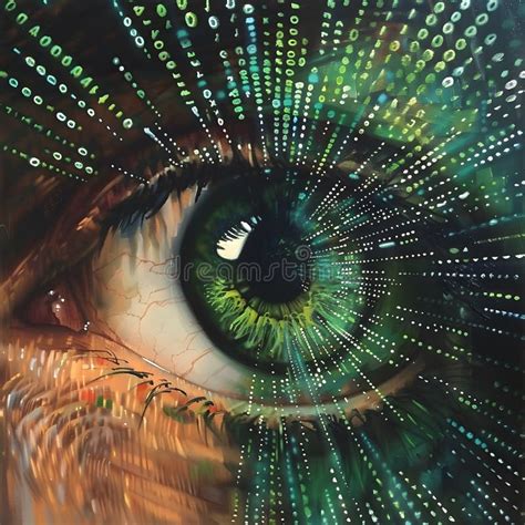 Binary Code Eye Stock Illustration Illustration Of Monitor 380605114