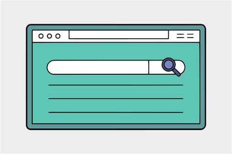Premium Vector Browser Search Website Page Line With Vector Illustration On White Background
