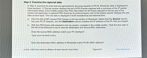 Solved Step 3 Examine The Captured Datain Step 3 ﻿examine
