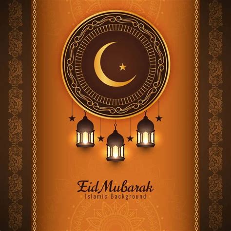 Eid Mubarak Festival Celebration Islamic Greeting Mosque Background