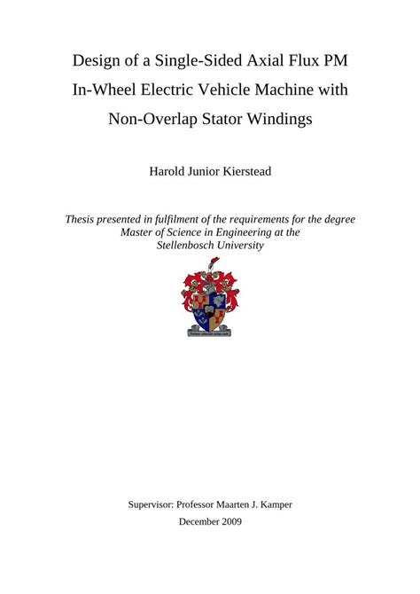 Pdf Design Of A Single Sided Axial Flux Pm In Wheel Electric Dokumentips