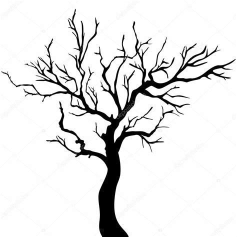 Black And White Tree Silhouette Clipart