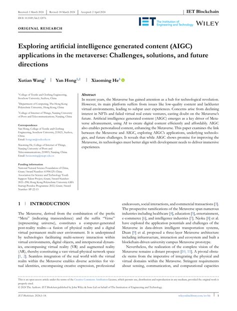 PDF Exploring Artificial Intelligence Generated Content AIGC Applications In The Metaverse