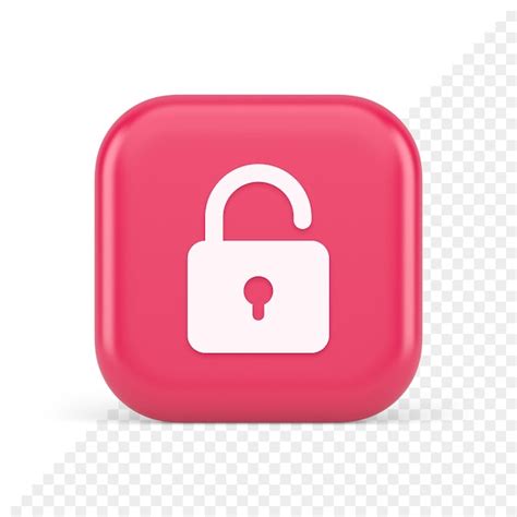 Premium Psd Open Lock Button Cyberspace Password Security Protection