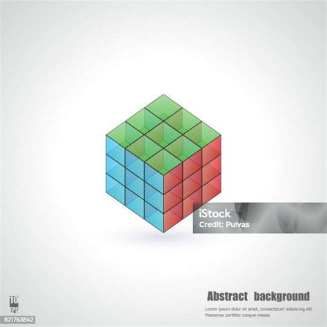 3d 큐브를 가진 추상적인 배경입니다 Eps10 벡터 일러스트 레이 션 3차원 형태에 대한 스톡 벡터 아트 및 기타 이미지 3차원 형태 등측투영법 입방체 Istock