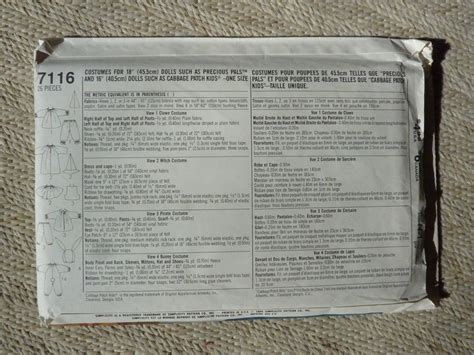 4 Cabbage Patch Doll Costumes Simplicity Sewing Pattern Bunny Etsy