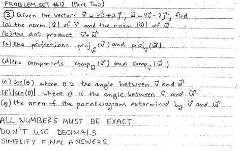 Solved Given The Vectors Vector V 3 Vector I 2 Vector