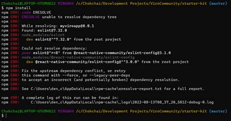 error occur at npm install step · issue 49 · reactvision starter kit