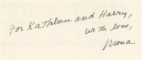 Bedtime Stories By Van Duyn Mona Near Fine Hardcover Signed By Author S Between The