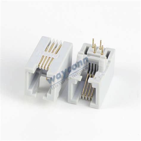 Side Entry Pcb Mount Rj11 4p4c Jack Wayconn Electronics