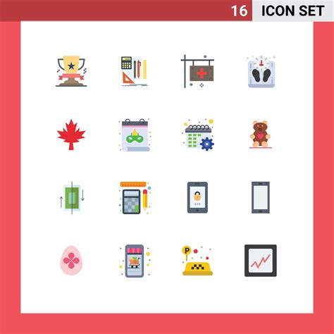 User Interface Pack Of 16 Basic Flat Colors Of Scale Mass Pen Diet Health Editable Pack Of