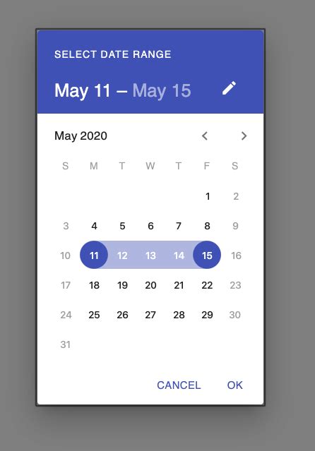 Regulate Date Range Validation Strategy · Issue 1635 · Muimaterial Ui